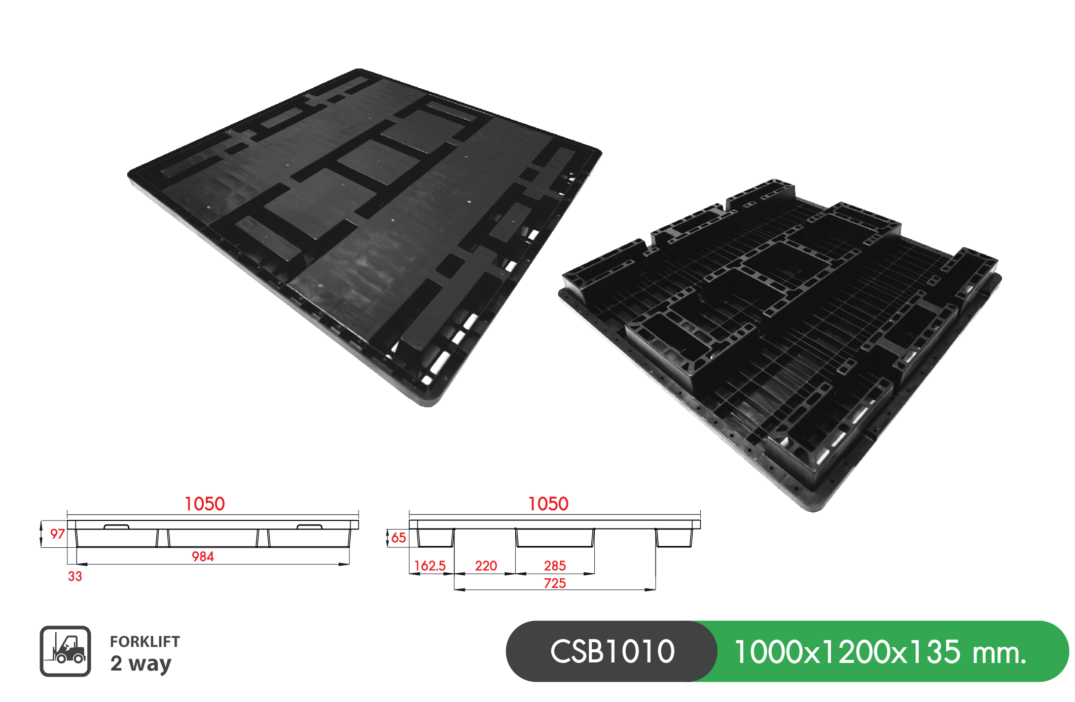 พาเลทส่งออก : CSB1010 » แพลตตินั่ม โปร พลาสติก